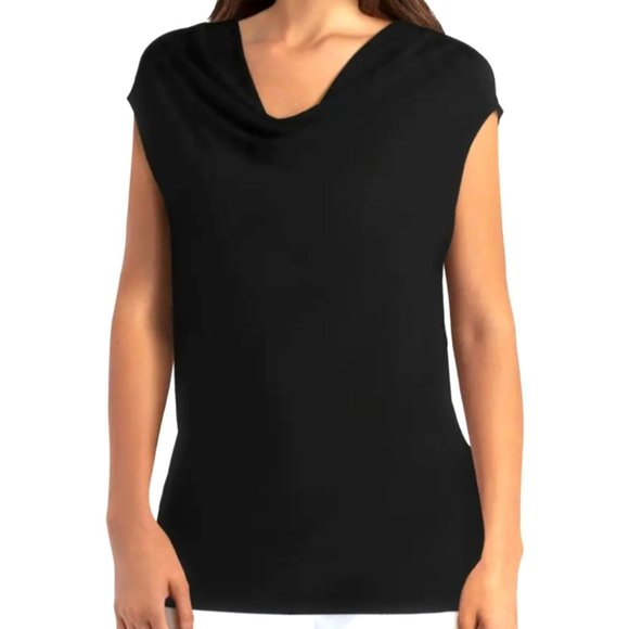 H by Halston | Tops | New Halston Extended Shoulder Drape Neck Blouse ...